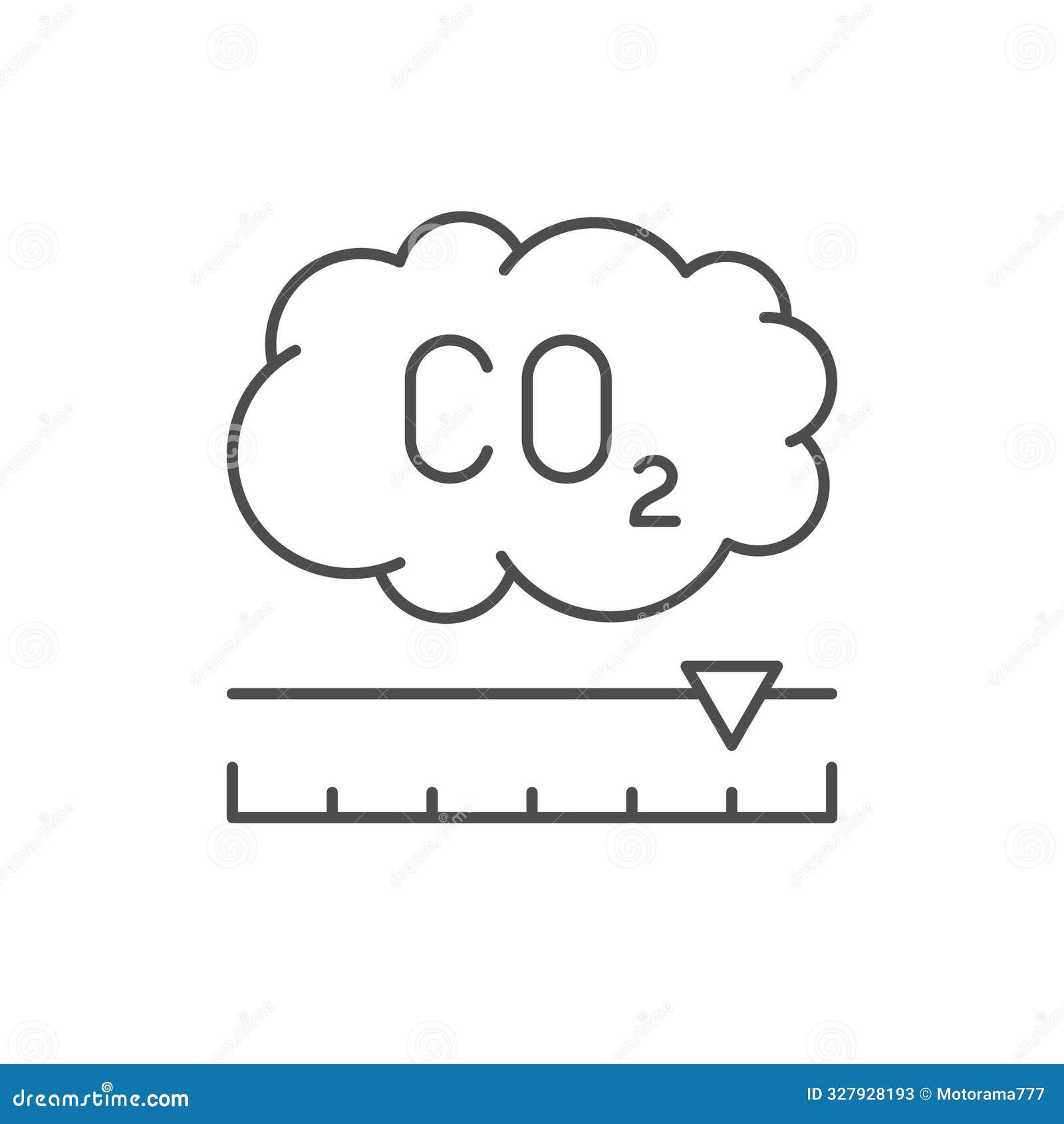 Carbon Dioxide Control Line Icon Stock Vector - Illustration of ...
