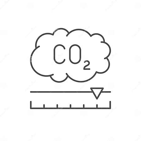Carbon Dioxide Control Line Icon Stock Vector - Illustration of ...