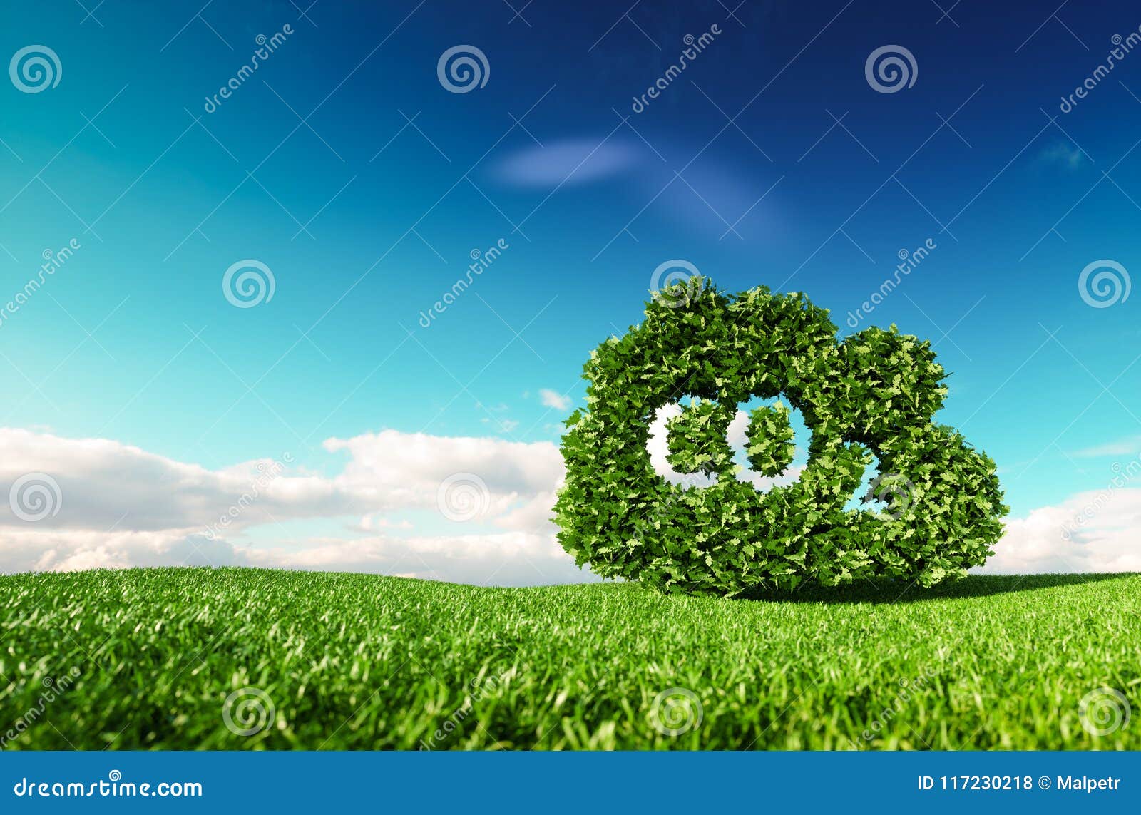 Carbon Dioxide Emissions Control Concept. 3d Rendering Of Co2 Cl ...