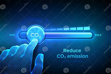 Carbon Dioxide Emissions Control Concept. Reduce CO2 Level Stock Vector ...