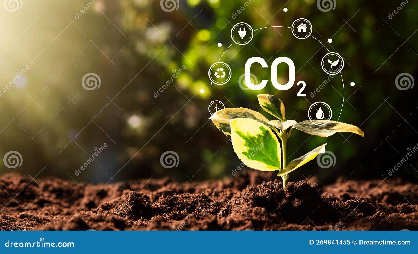 Carbon Dioxide Emissions, Carbon Footprint Concept Stock Image - Image ...