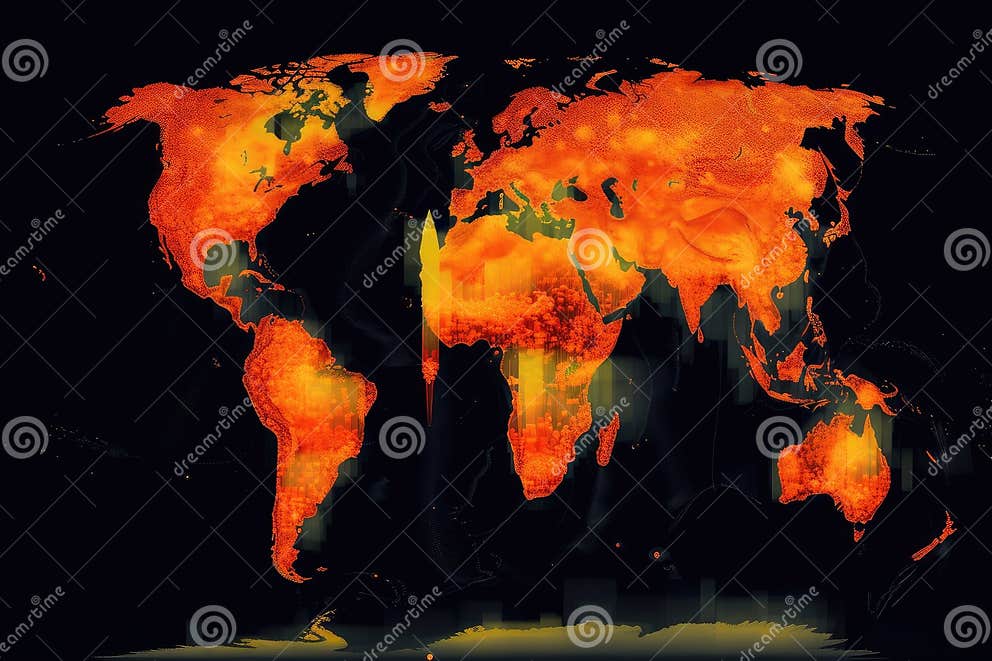 Carbon Dioxide Emissions Visualization, with Overlay of Heatmap To Show ...