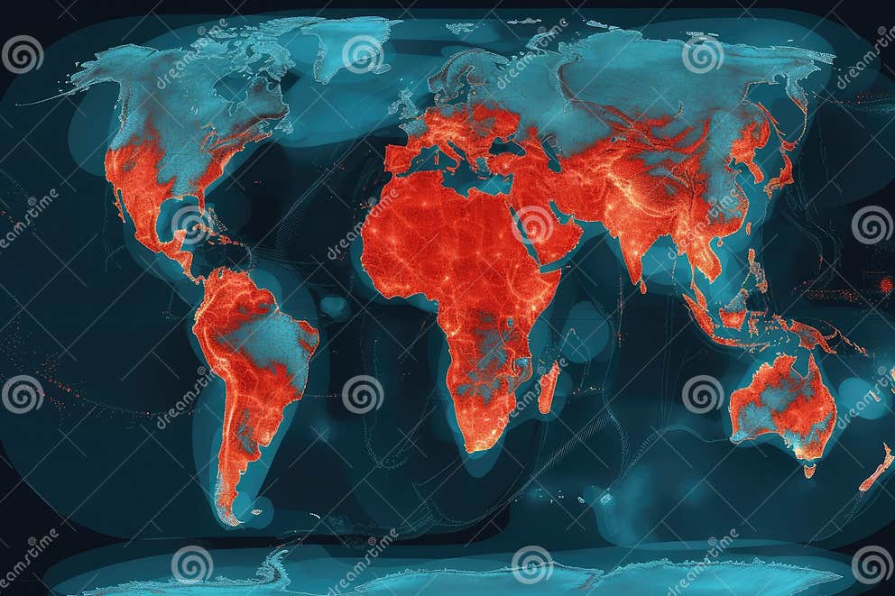 Carbon Dioxide Emissions Visualization, with Overlay of Heatmap To Show ...