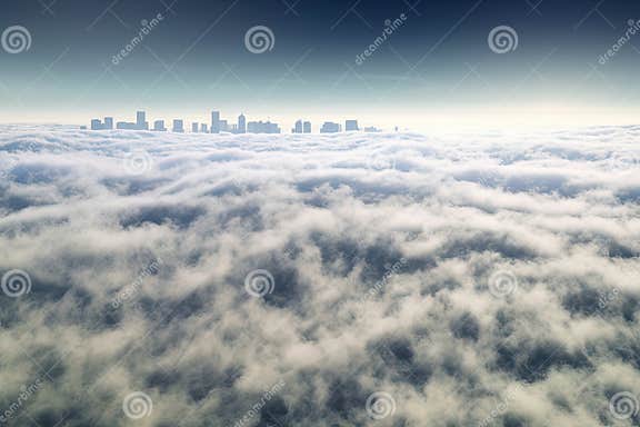 Carbon Dioxide Emissions Visualized in the Form of a Mist or Fog Stock ...