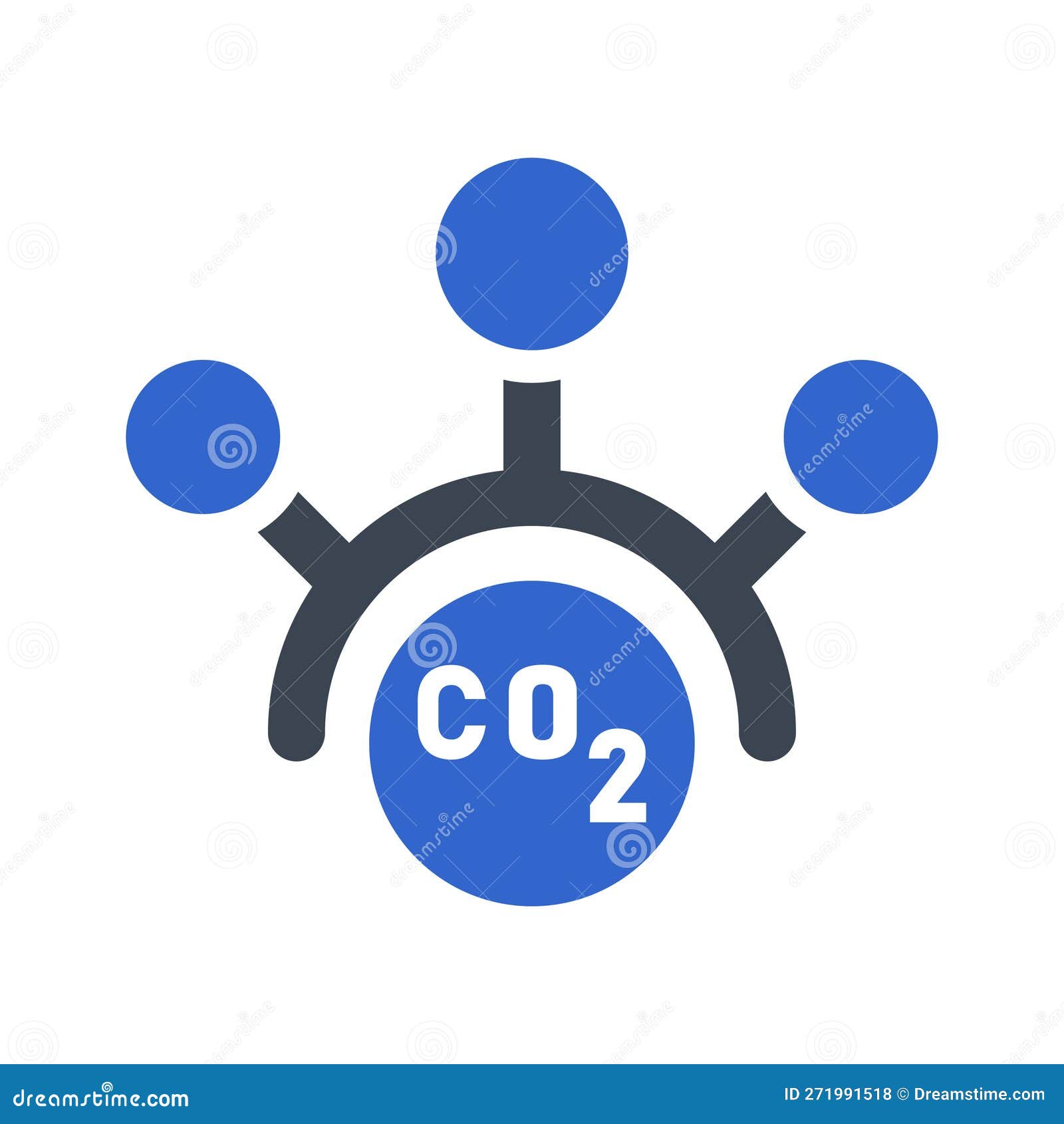 Carbon dioxide icon stock vector. Illustration of dioxide - 271991518
