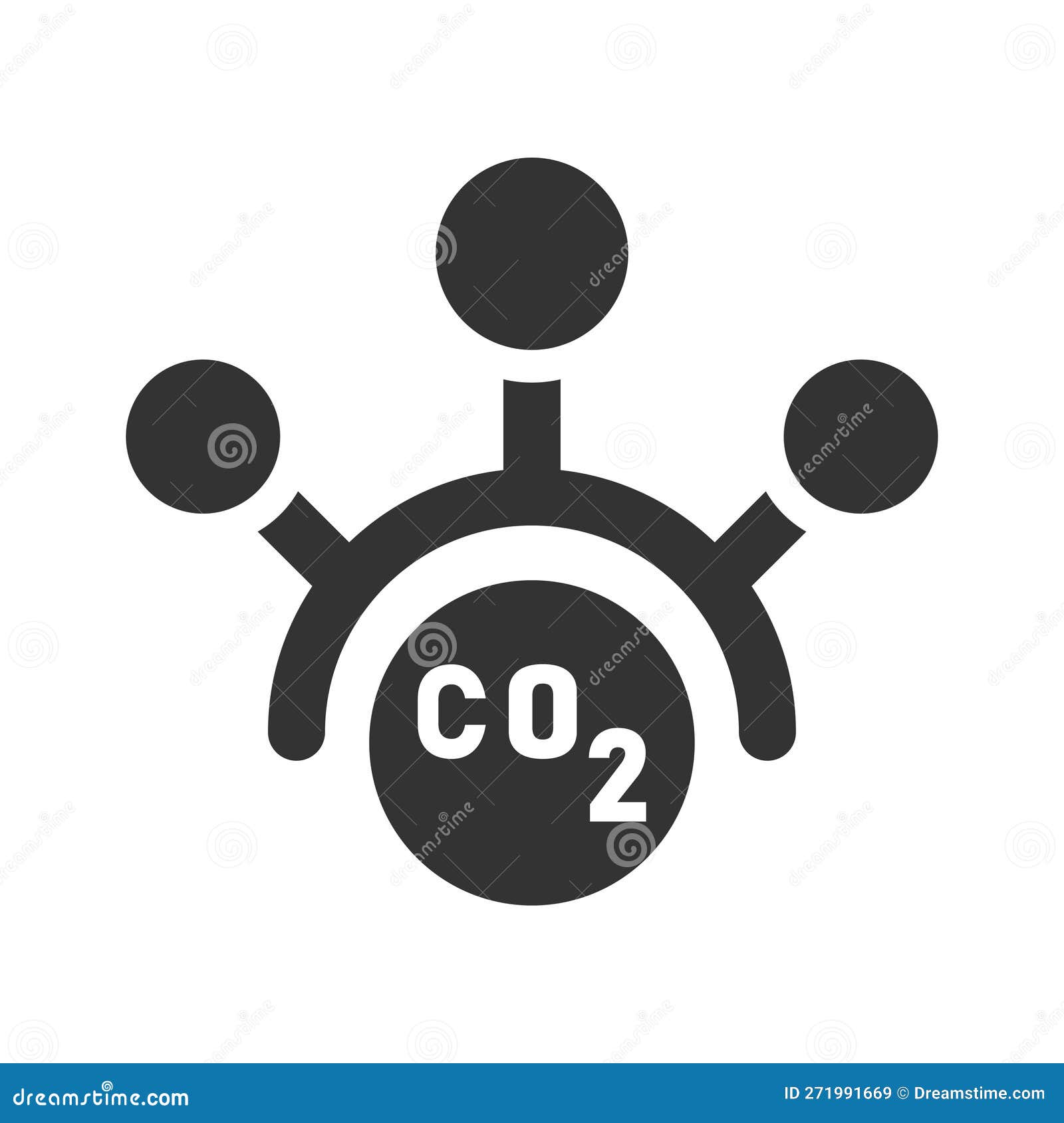 Carbon dioxide icon stock vector. Illustration of vector - 271991669