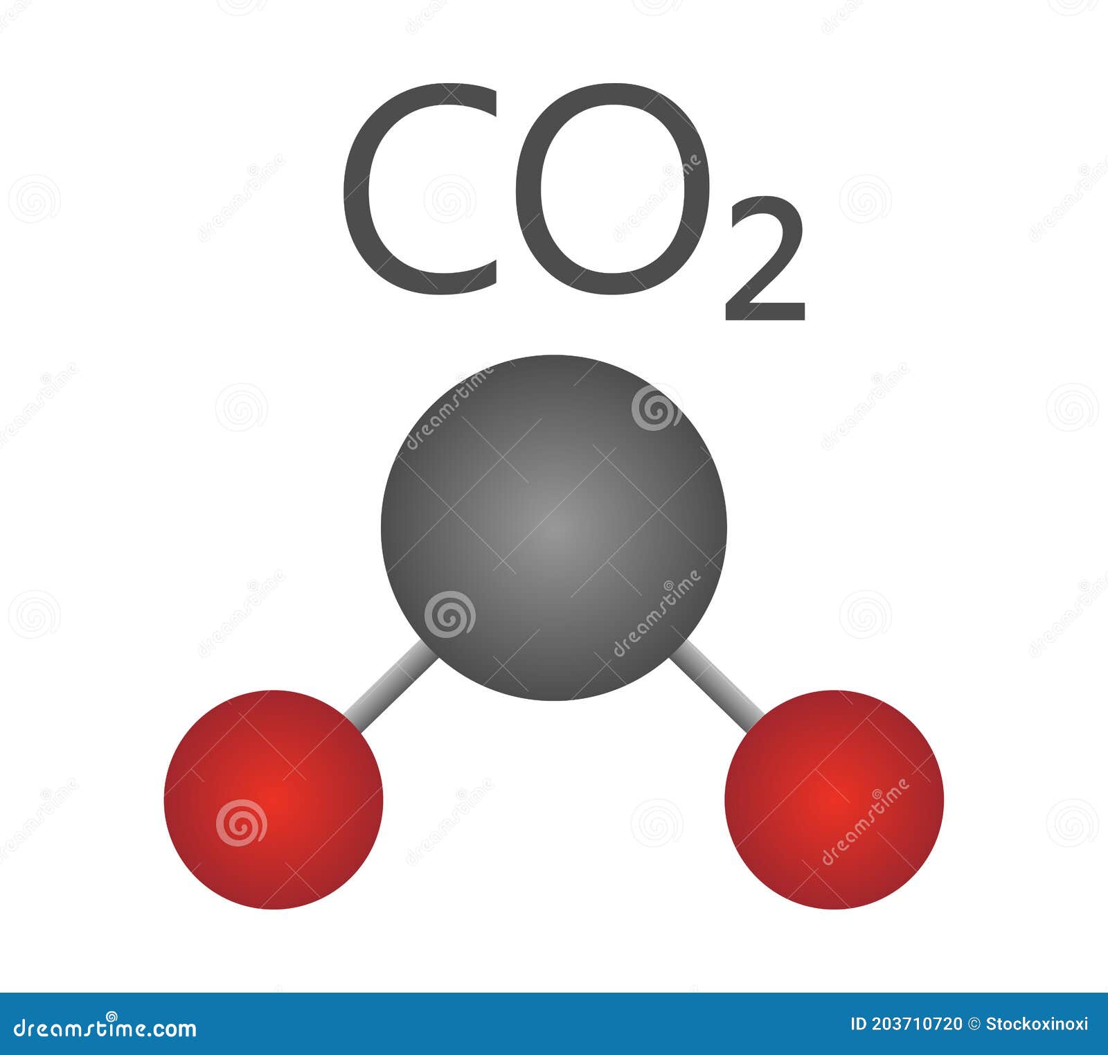 Carbon Dioxide Molecular Model Vector Illustration Stock Vector ... Carbon Dioxide Molecular Model Vector Illustration Stock Vector ...