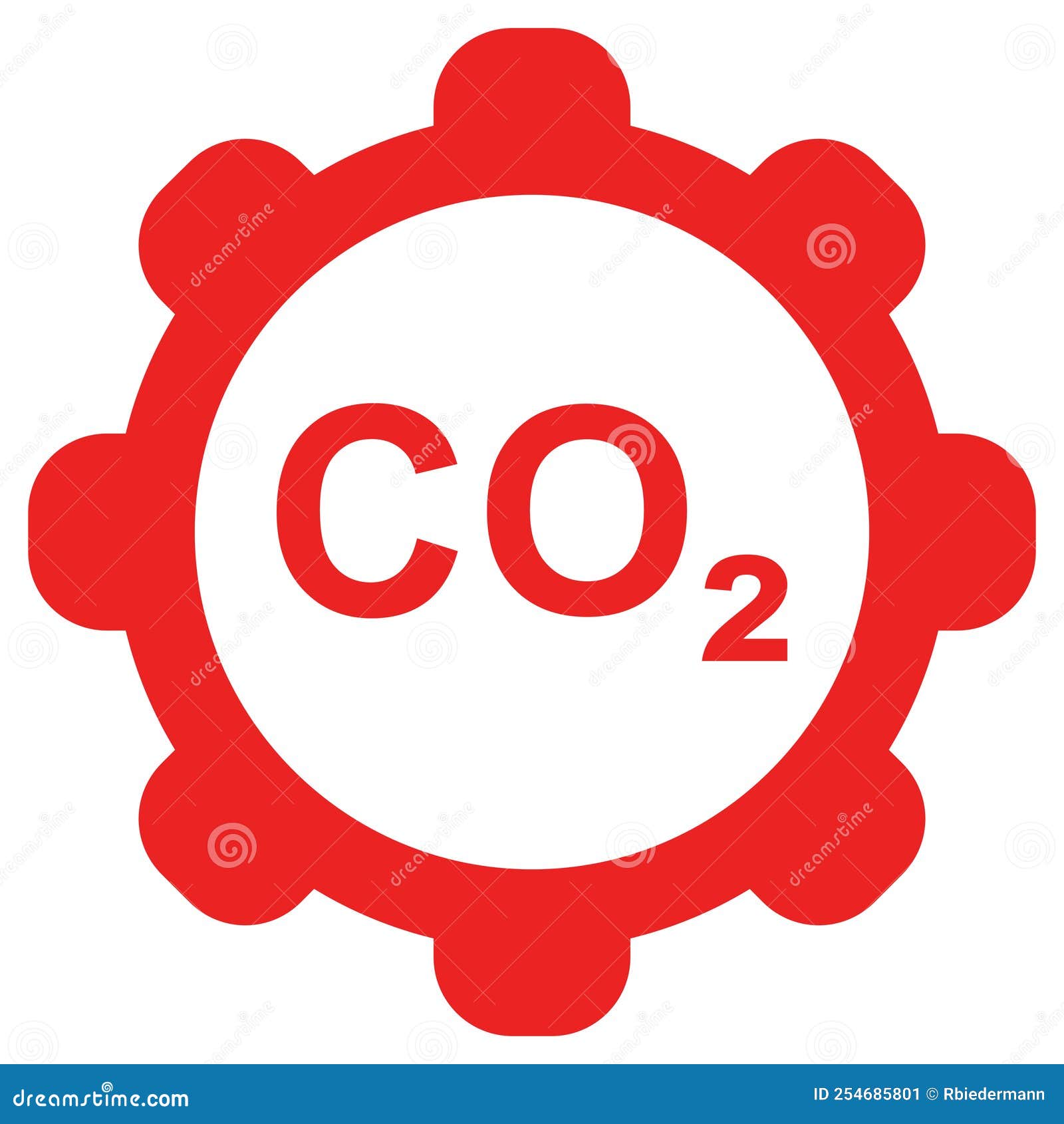 Carbon dioxide and wheel stock vector. Illustration of carbon - 254685801