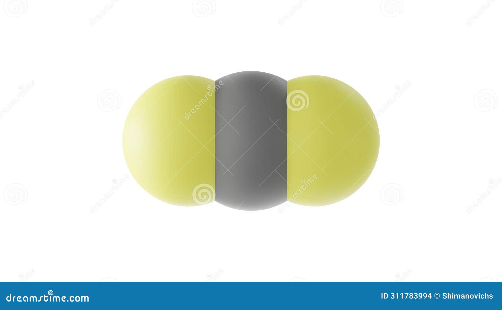 Carbon Disulfide Molecule, Carbon Disulphide, Molecular Structure ...