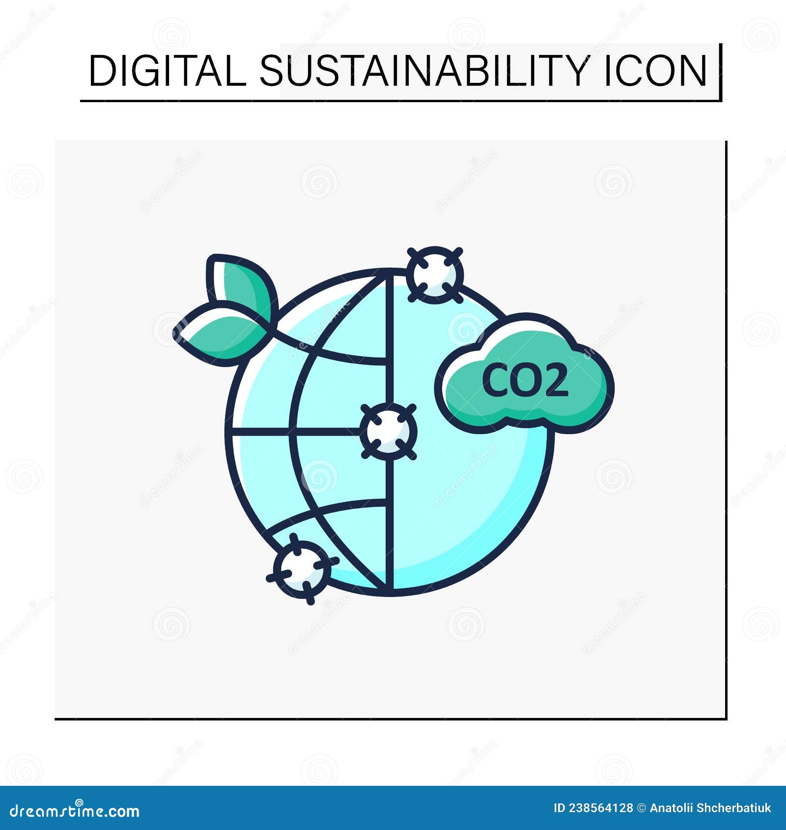 Carbon Efficient Color Icon Stock Vector - Illustration of internet ...