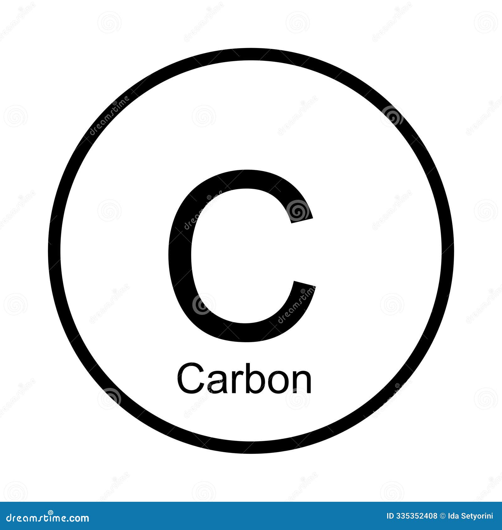 Carbon Element Icon Periodic Table Stock Illustration - Illustration of ...