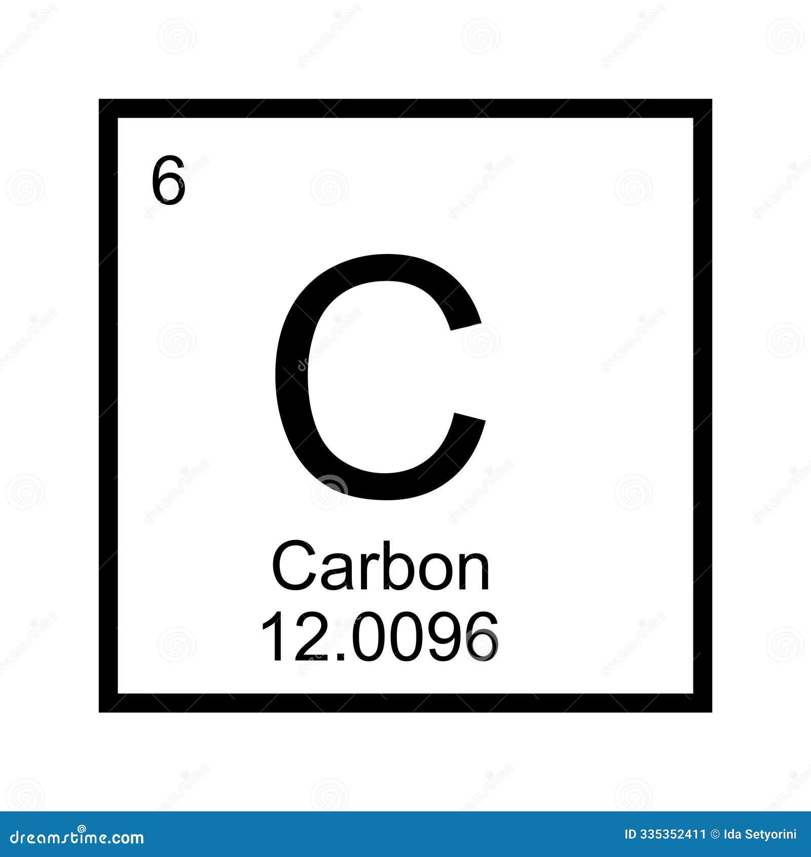 Carbon Element Icon Periodic Table Stock Illustration - Illustration of ...