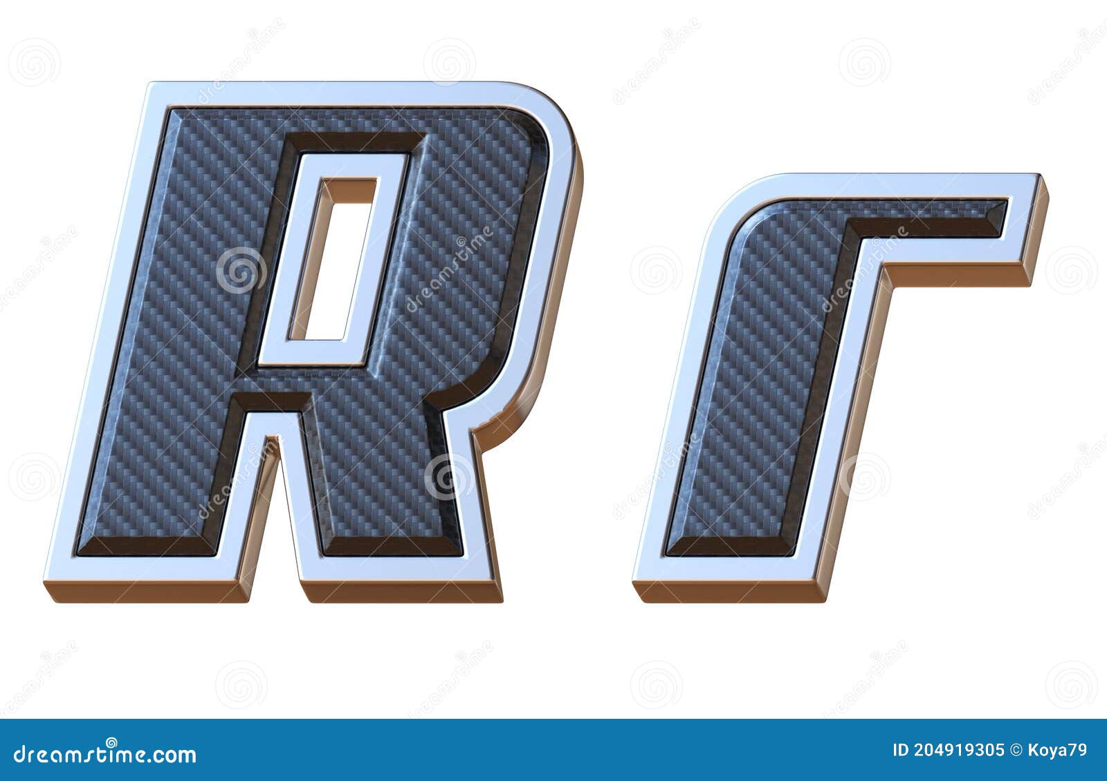 Carbon Fiber and Metallic Font, 3d Rendering, Letter R Stock ...
