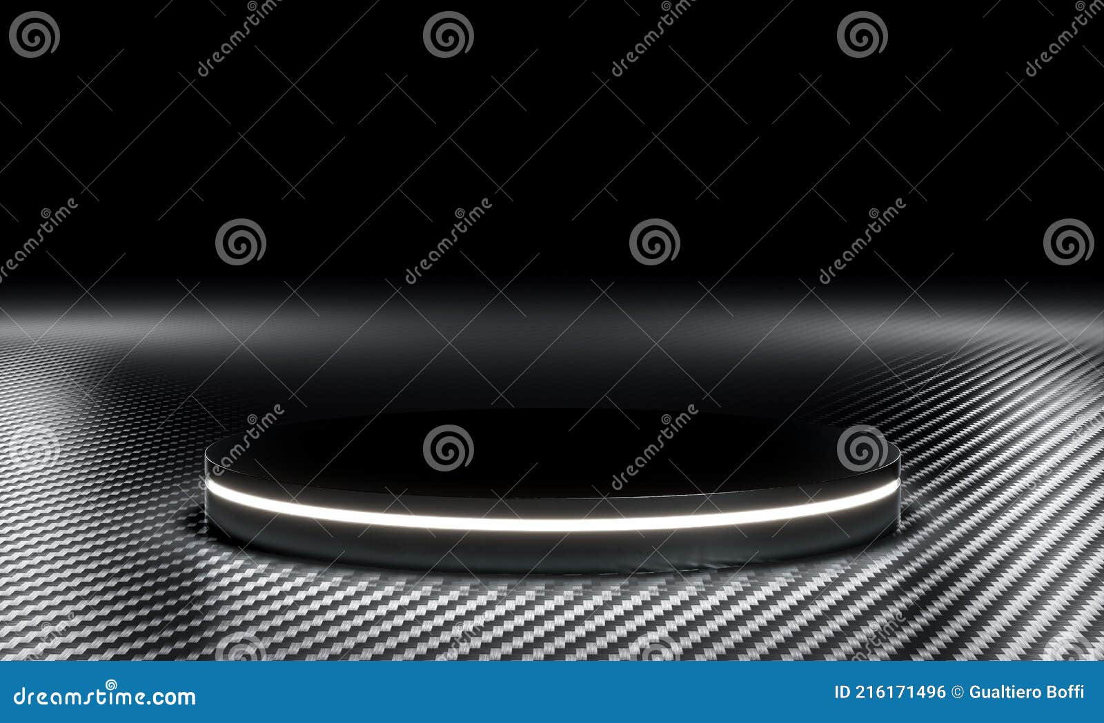 Carbon Fiber Podium with Lights Stock Illustration - Illustration of ...