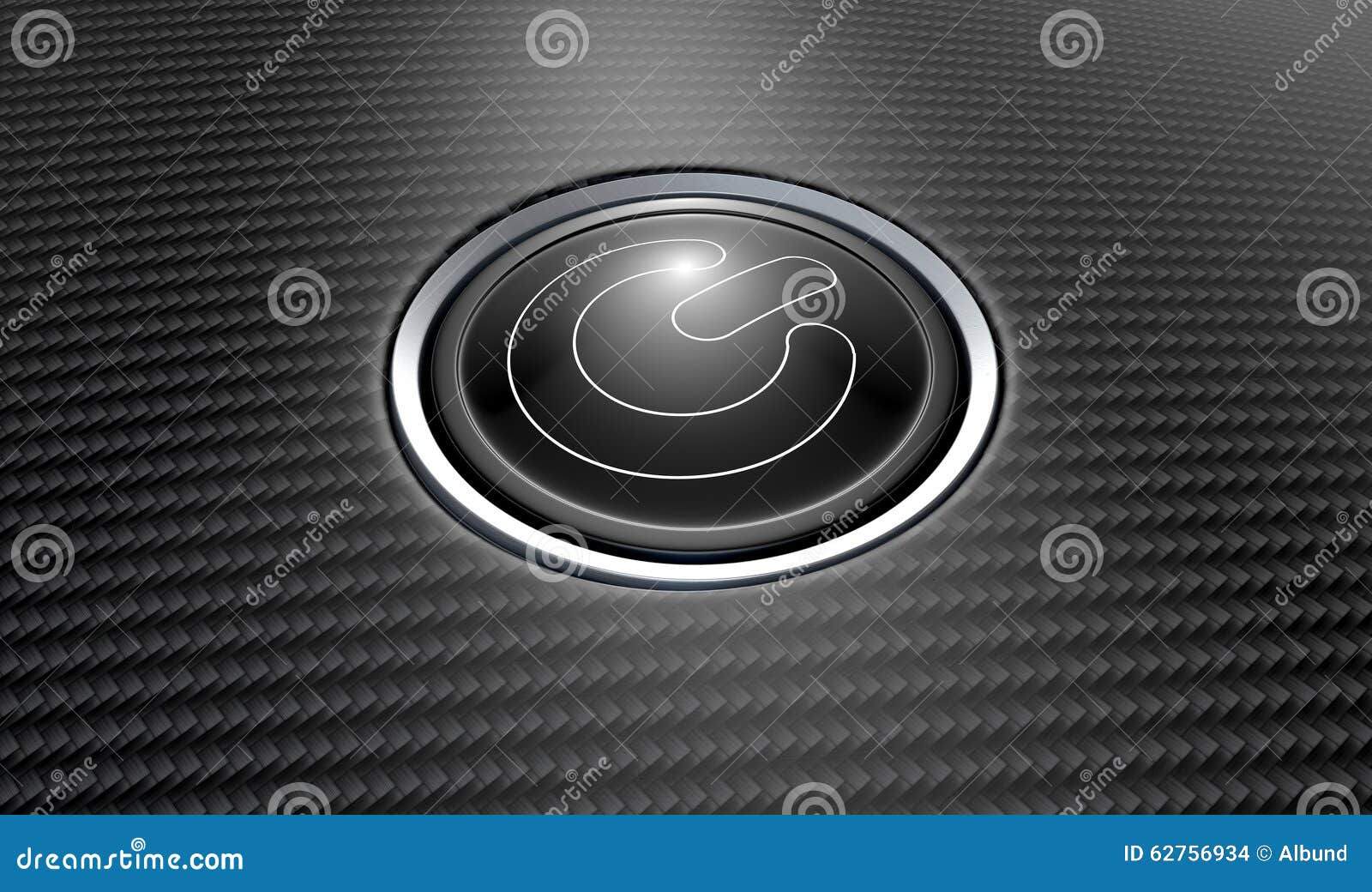 Carbon Fiber Power Button stock illustration. Illustration of detail ...