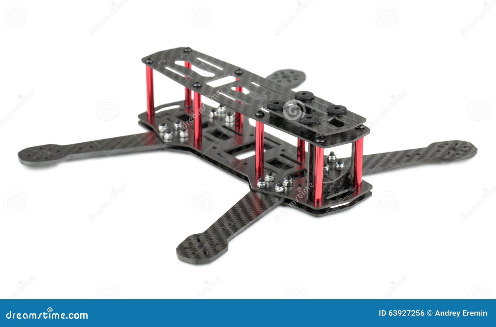 Carbon Fiber Quadrocopter Frame Stock Photo - Image of isolated ...