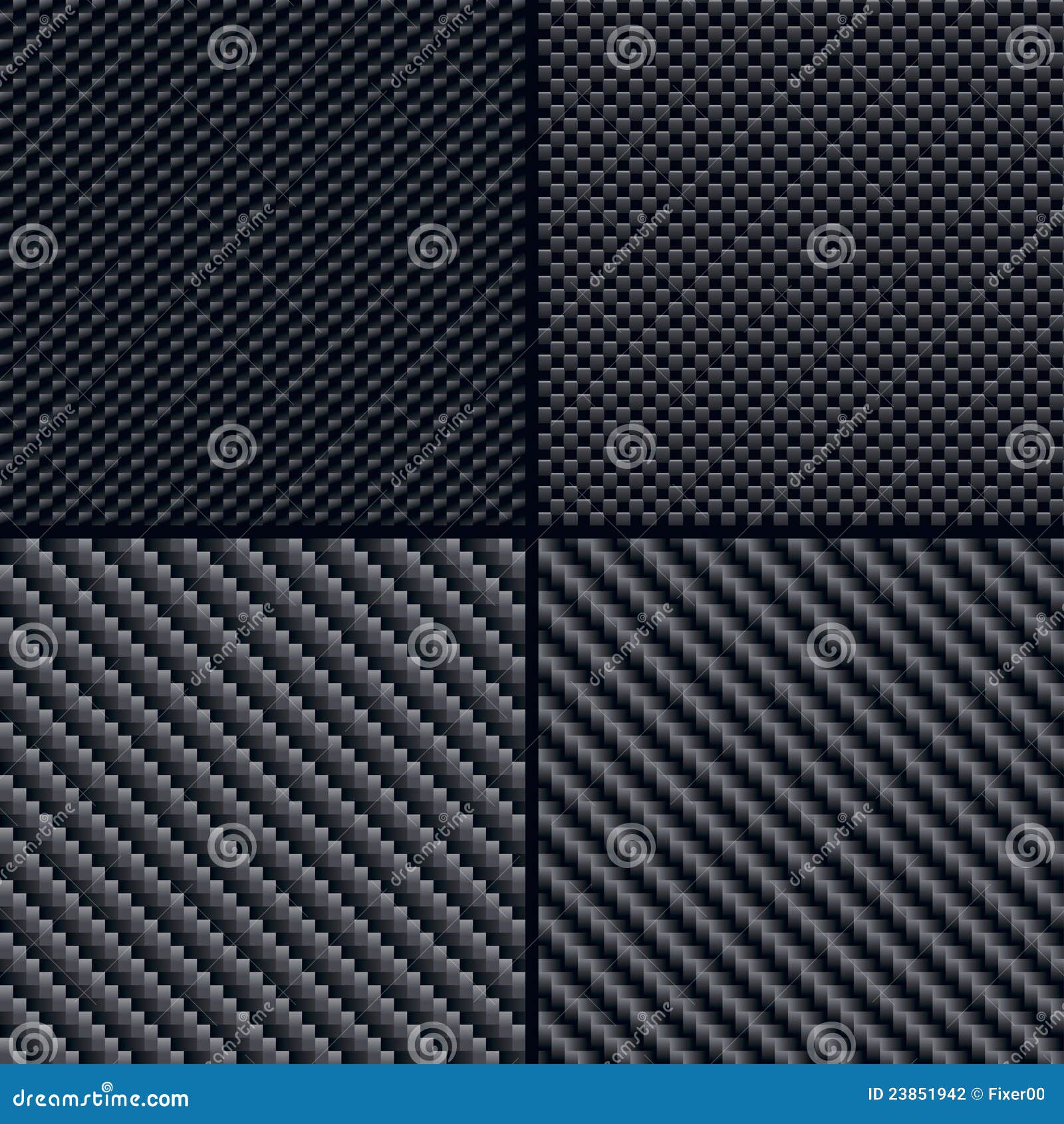 Carbon Fiber Seamless Patterns Set Stock Vector - Illustration of ...
