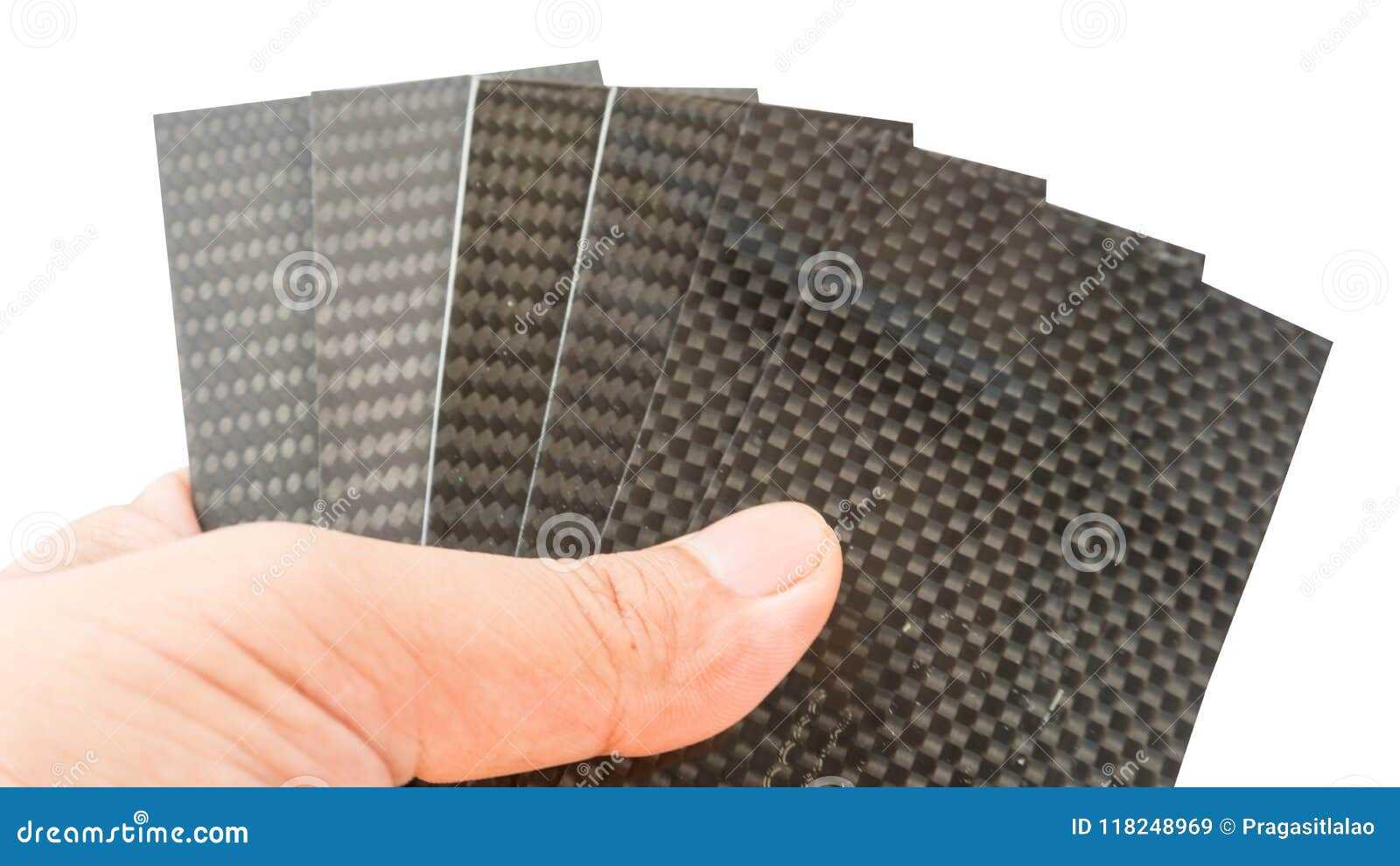 Carbon Fiber Specimen Sample Plate on His Hand Stock Image - Image of ...