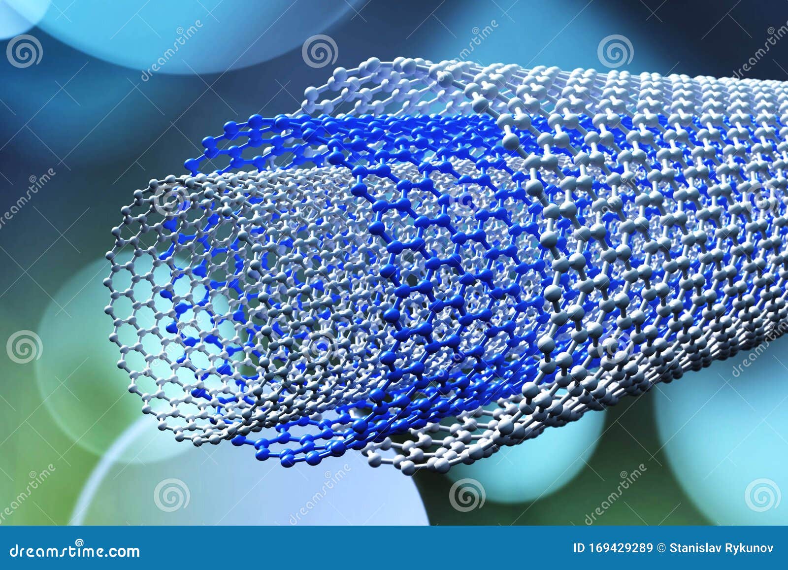 Carbon Fiber Structure, Nanotechnology Stock Illustration ...