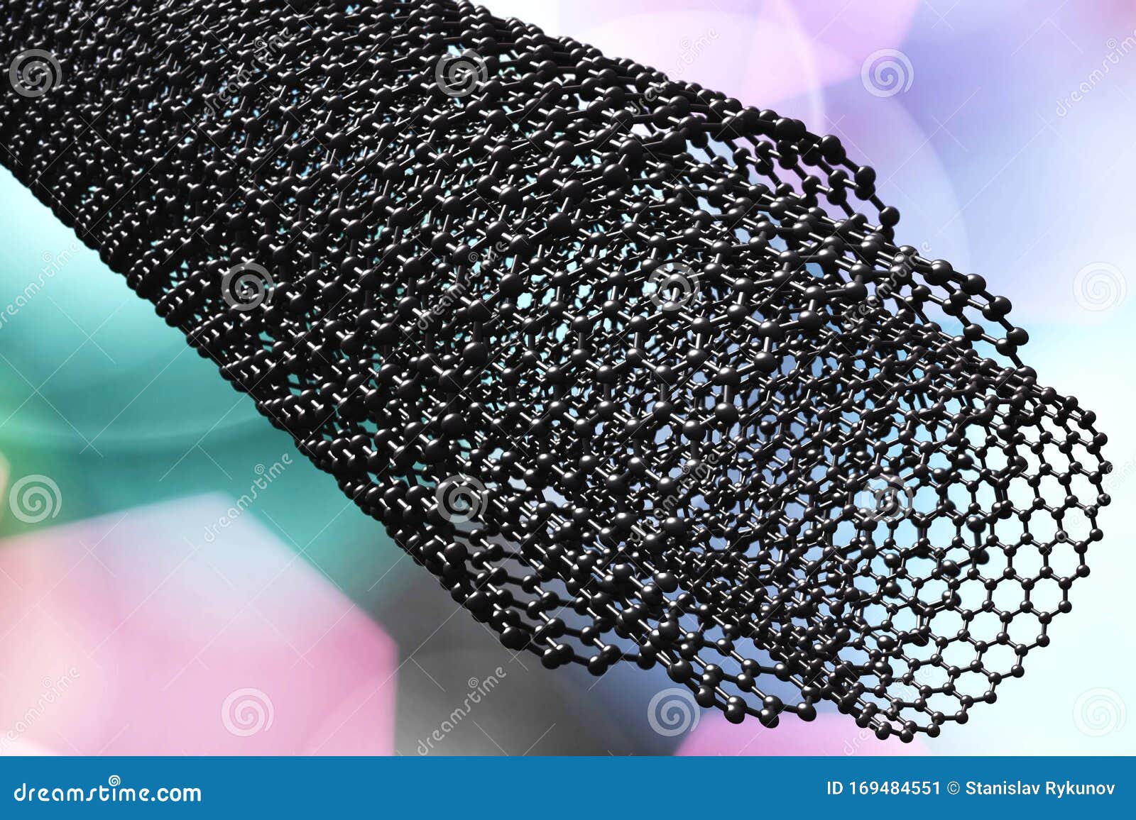Carbon Fiber Structure, Nanotechnology Stock Illustration ...