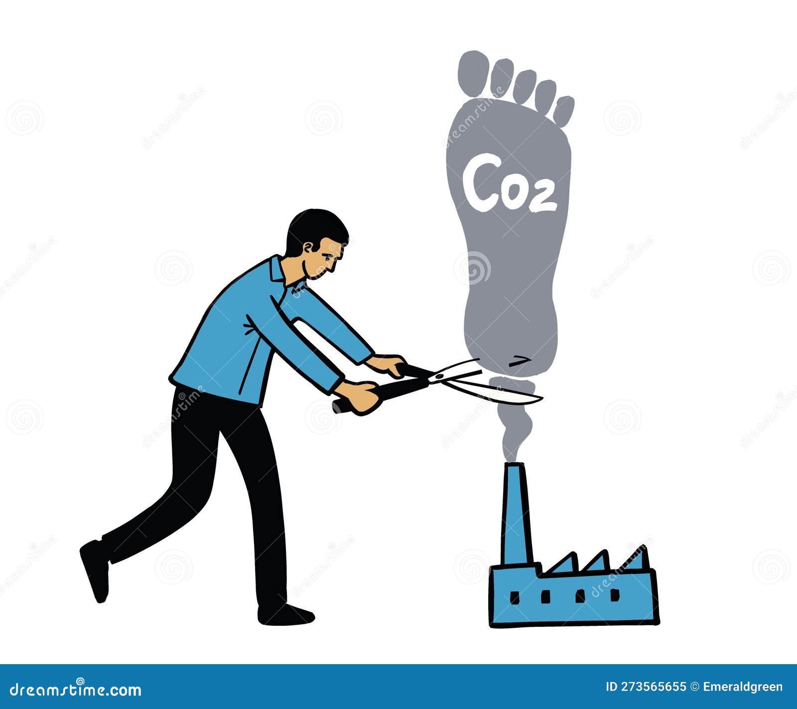 Carbon Footprint 2 stock illustration. Illustration of adult - 273565655