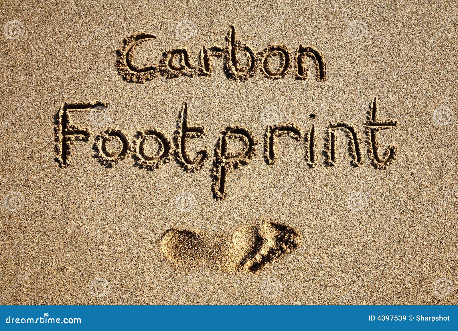 Carbon footprint. stock illustration. Illustration of background - 4397539