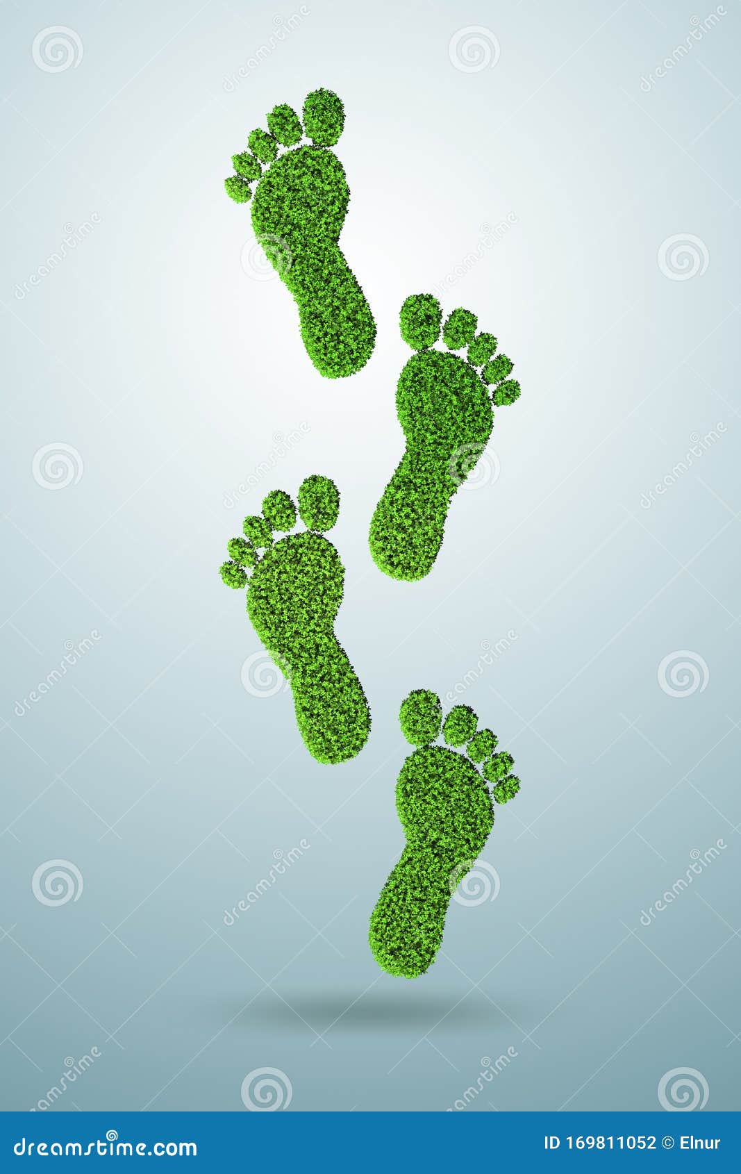 Carbon Footprint Concept - 3d Rendering Stock Illustration ...