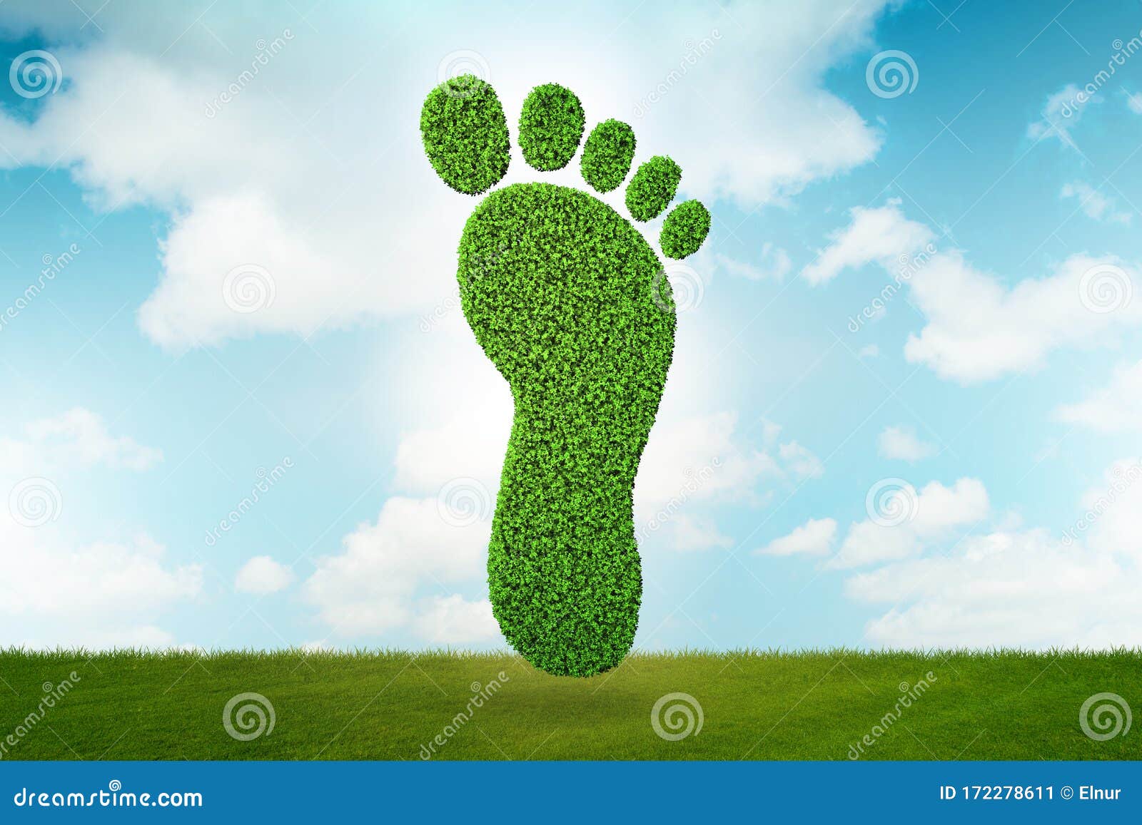 Carbon Footprint Concept - 3d Rendering Stock Illustration ...