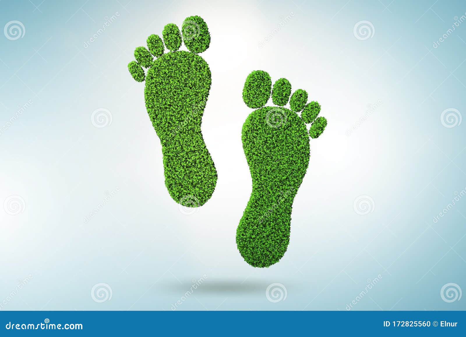 Carbon Footprint Concept - 3d Rendering Stock Illustration ...