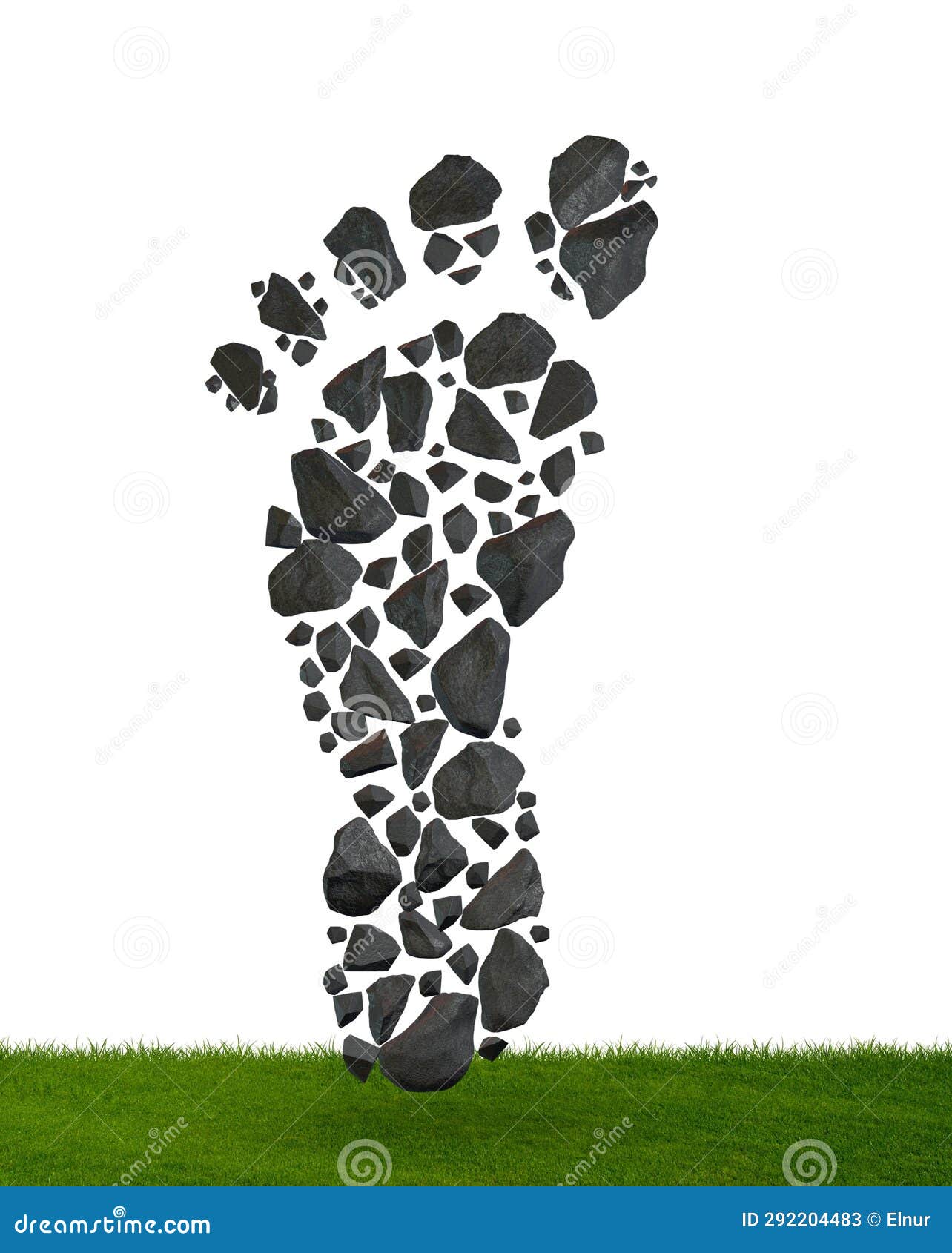 Carbon Footprint Concept - 3d Rendering Stock Illustration ...