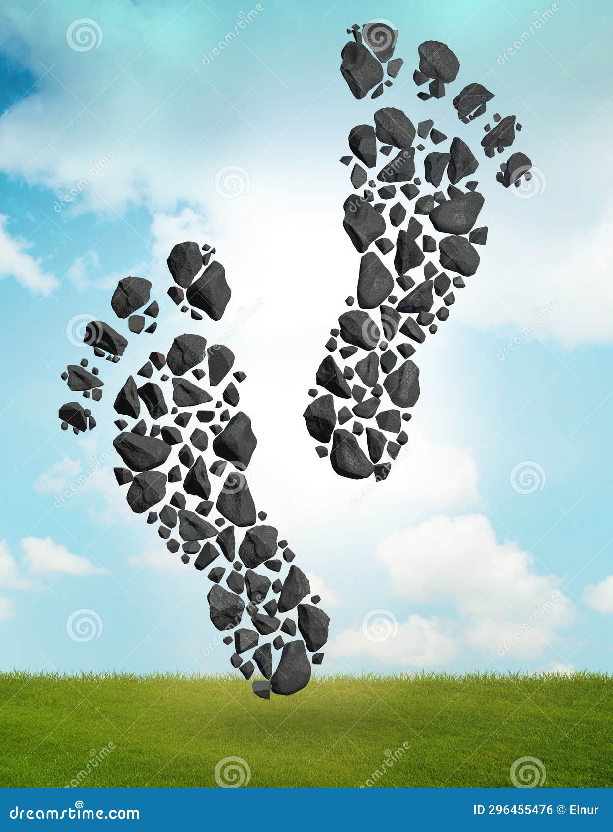 Carbon Footprint Concept - 3d Rendering Stock Illustration ...