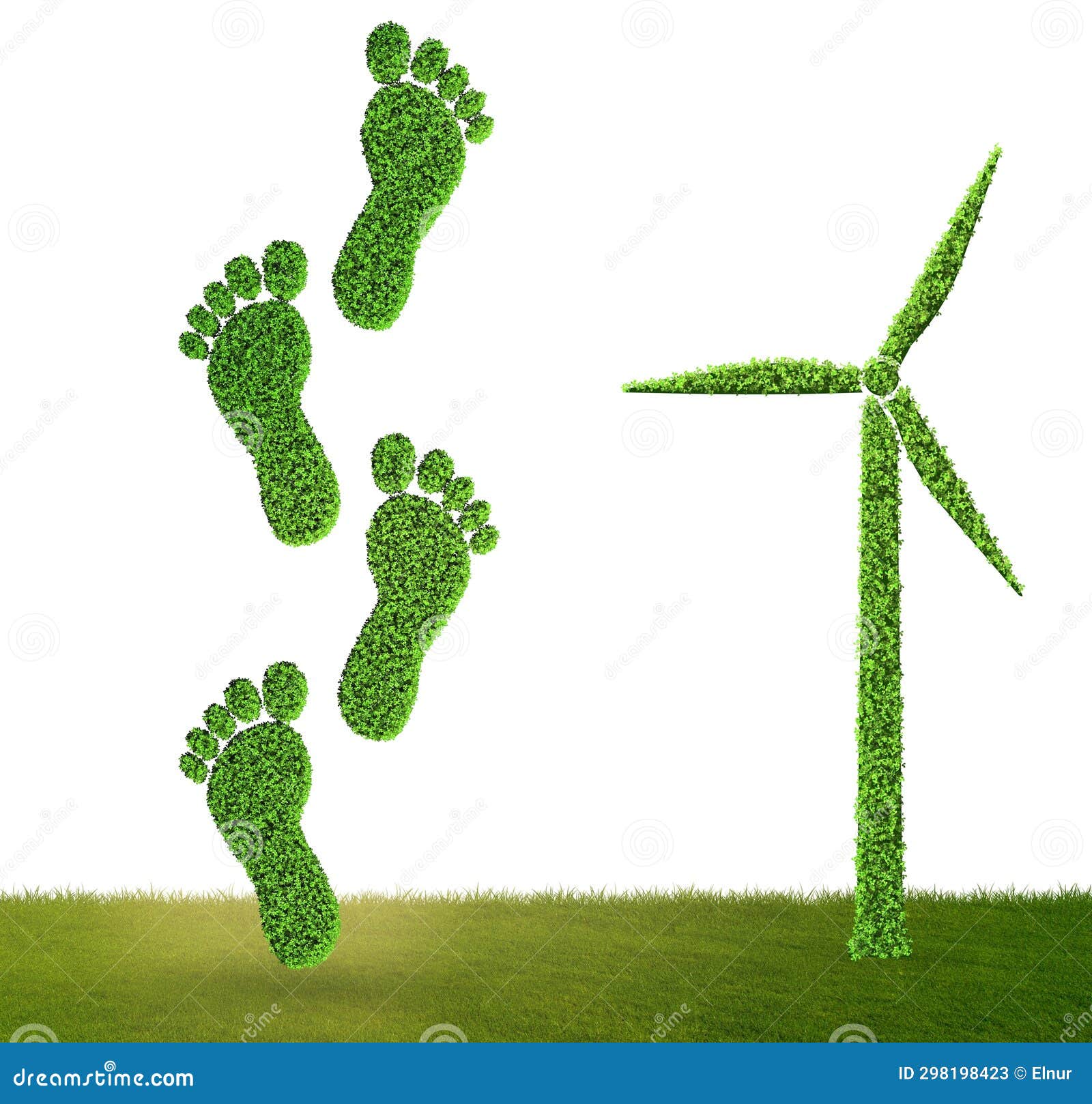 Carbon Footprint Concept - 3d Rendering Stock Illustration ...