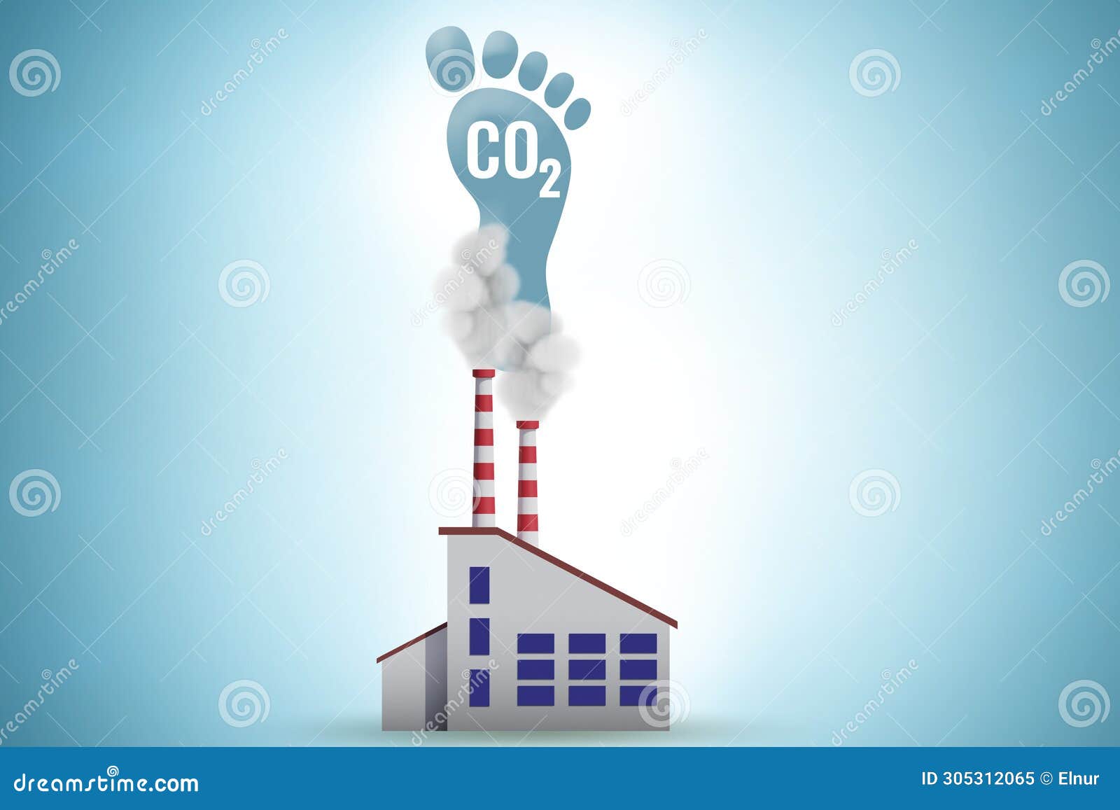 Carbon Footprint Concept with Pollution Stock Image - Image of impact ...