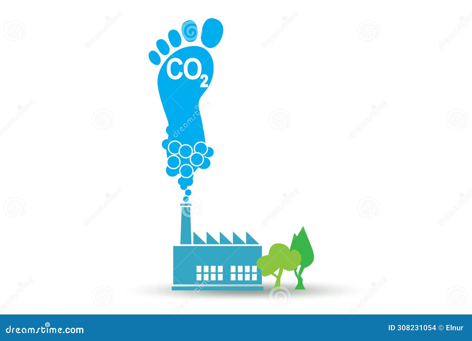 Carbon Footprint Concept with Pollution Stock Photo - Image of ...