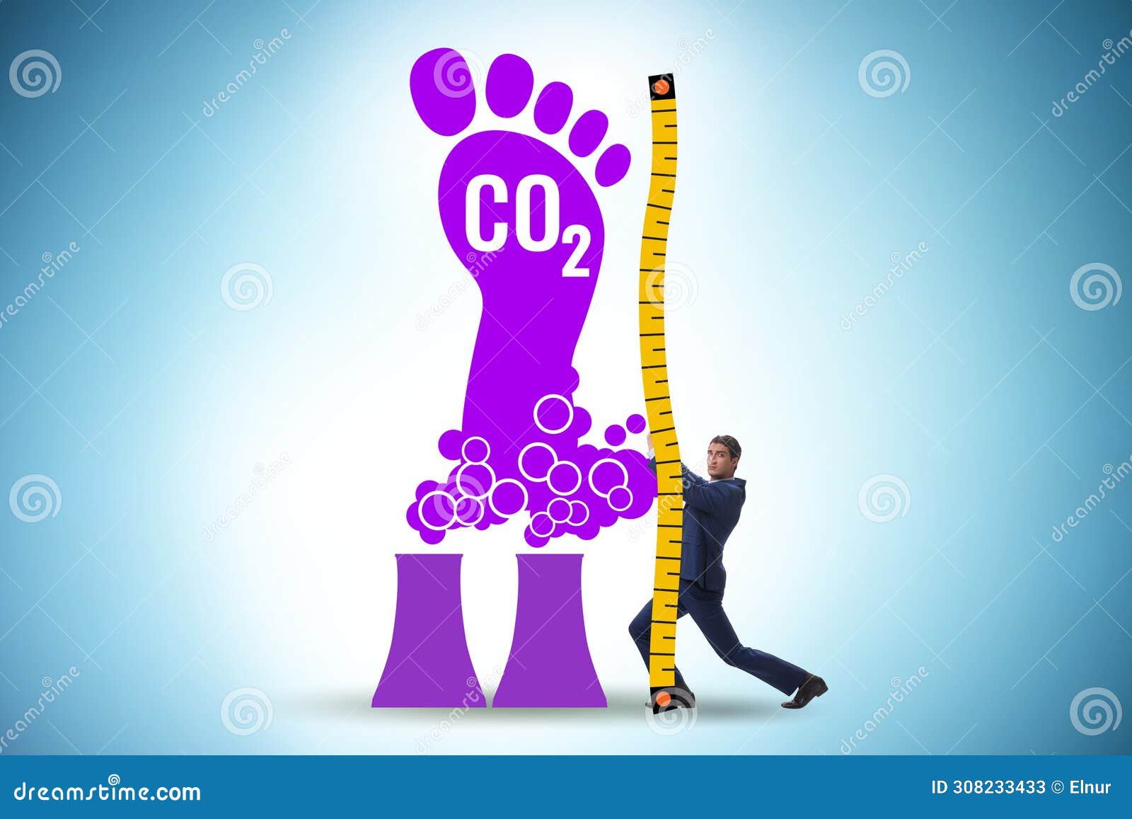 Carbon Footprint Concept with Pollution Stock Image - Image of coal ...