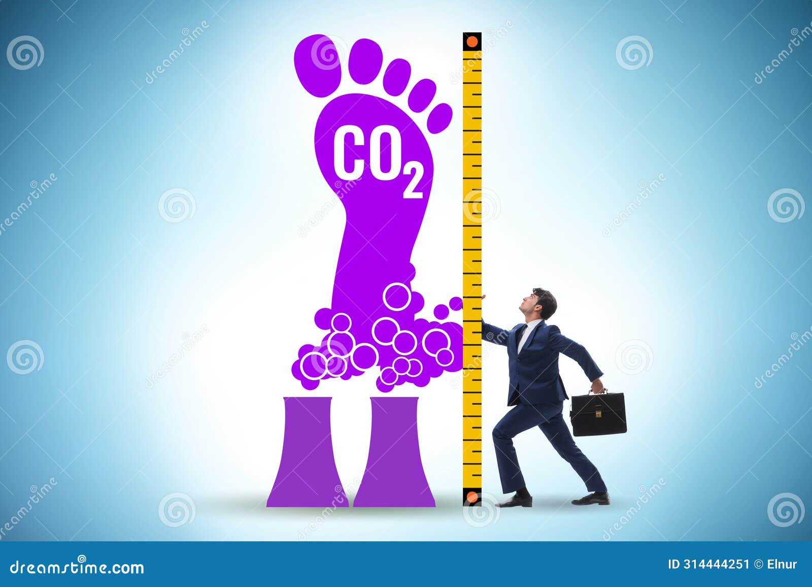 Carbon Footprint Concept with Pollution Stock Image - Image of impact ...