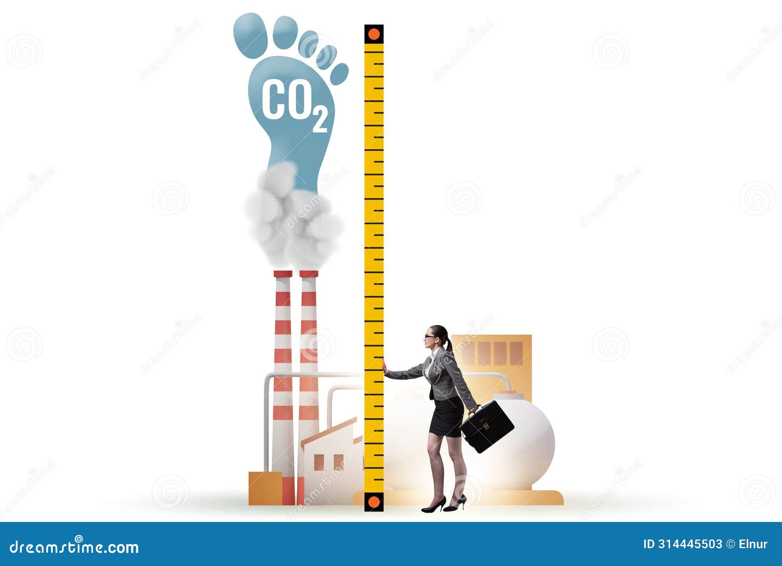 Carbon Footprint Concept with Pollution Stock Image - Image of fuel ...