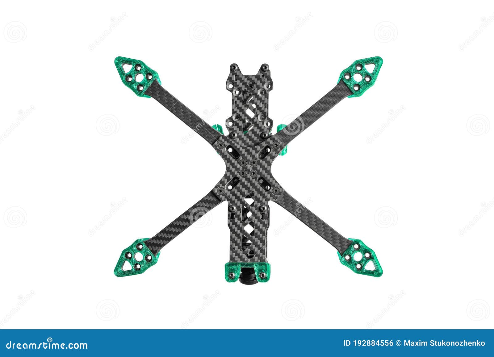 Carbon Frame For FPV Racing Drone Isolate On White Background ...