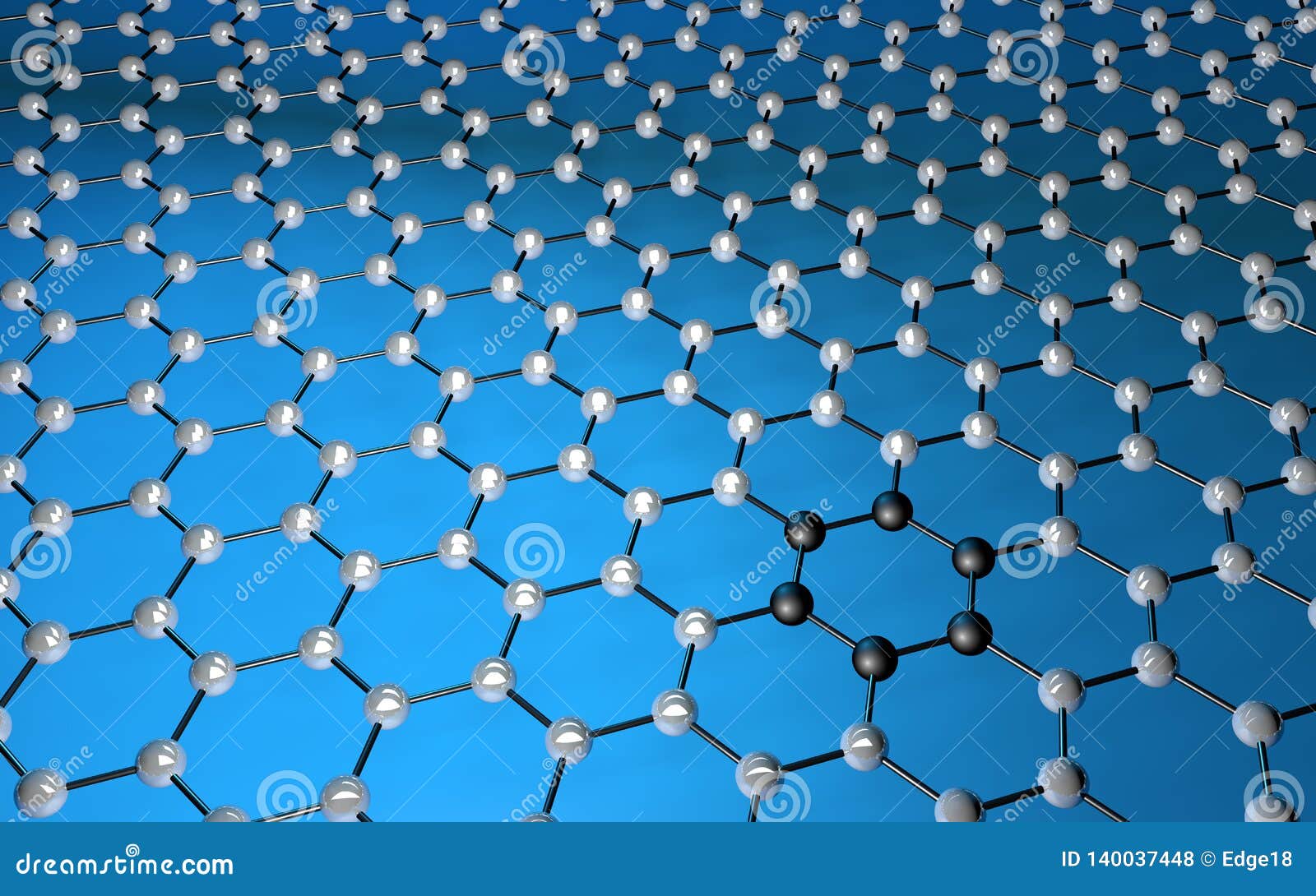 Carbon Grid: Graphene Atomic Structure for Nanotechnology Background ...