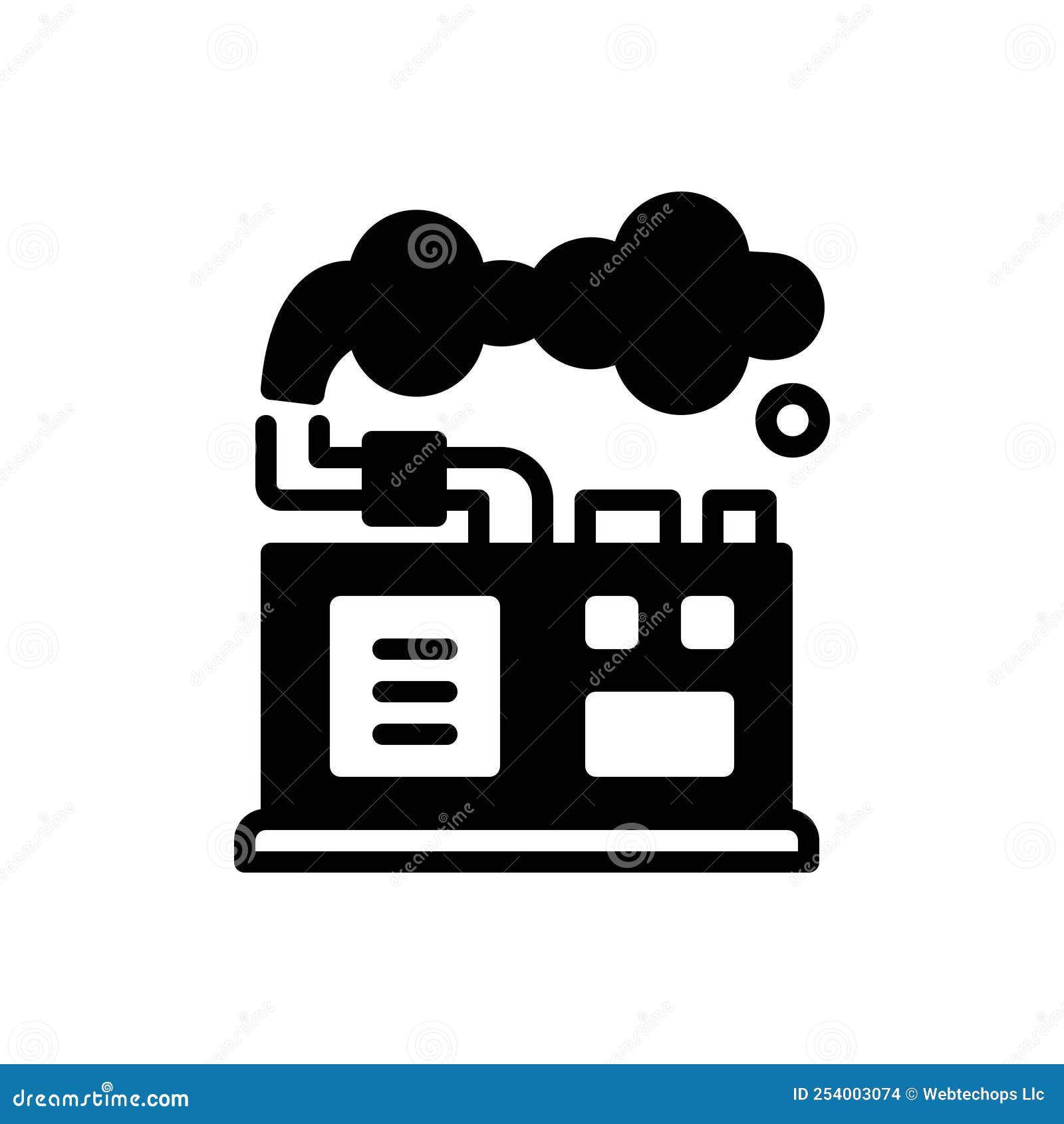 Black Solid Icon for Carbon, Electric and Generator Stock Illustration ...