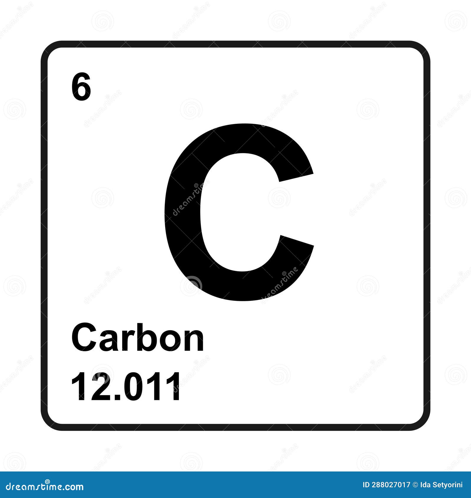 Carbon icon vector stock illustration. Illustration of formula - 288027017