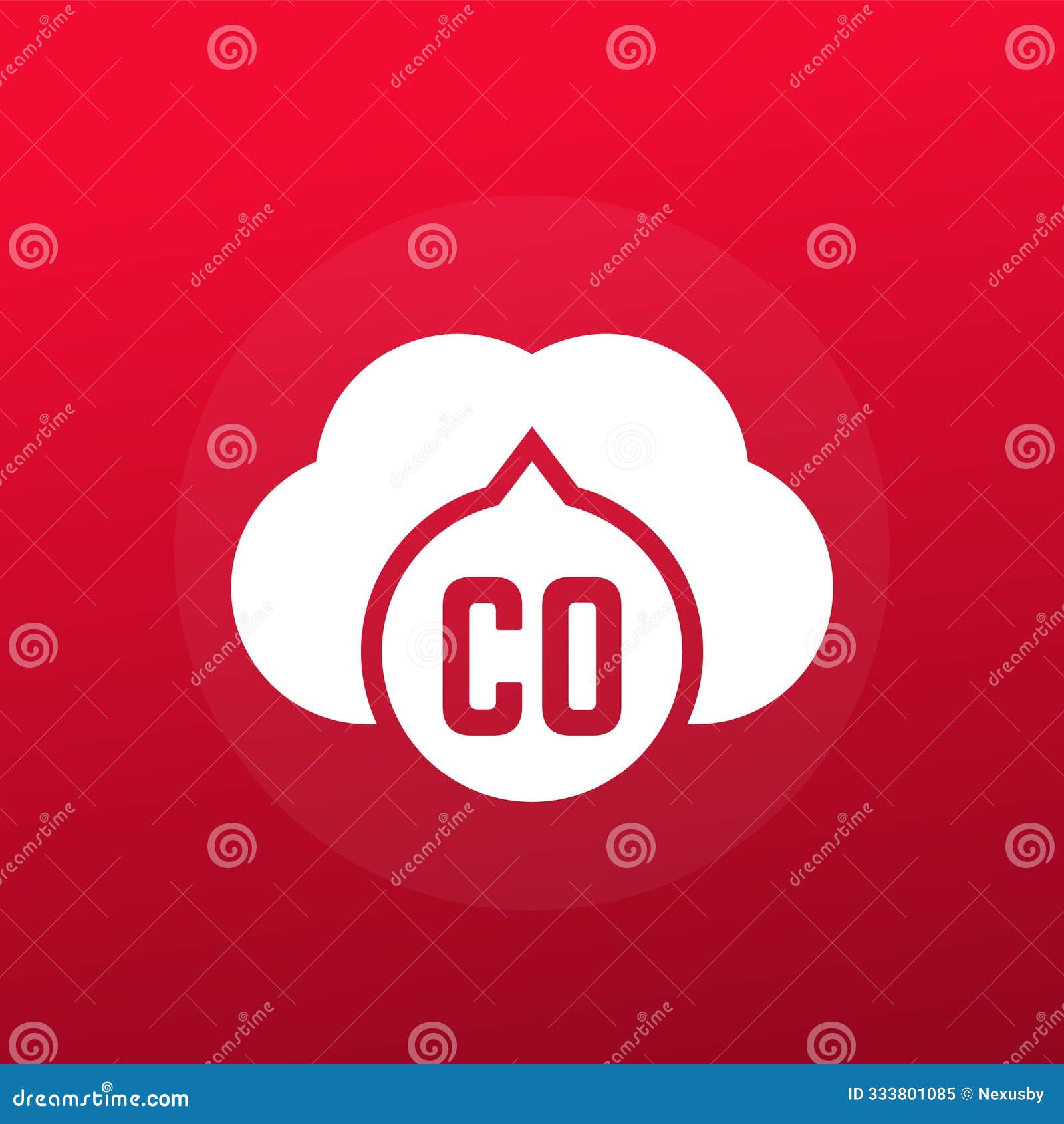 Carbon Monoxide, CO Gas Vector Icon Stock Illustration - Illustration ...