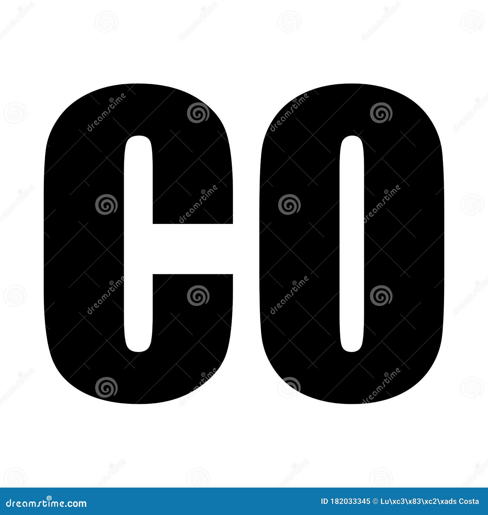 Carbon Monoxide CO icon stock illustration. Illustration of design ...