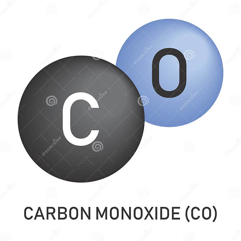 Carbon Monoxide Molecular Formula Stock Illustration - Illustration of ...