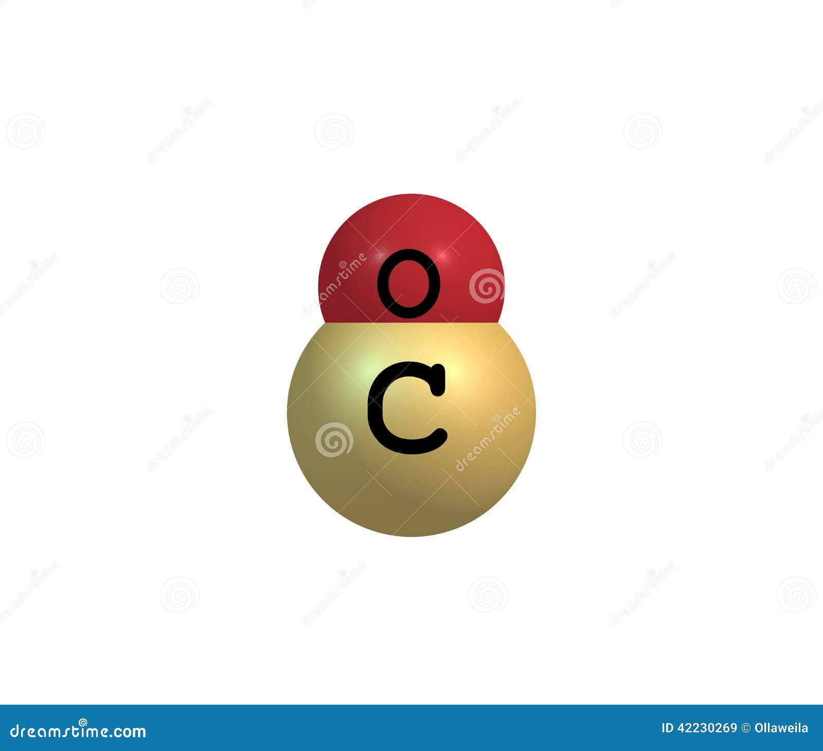 Carbon Monoxide Molecular Structure Isolated on White Stock ...