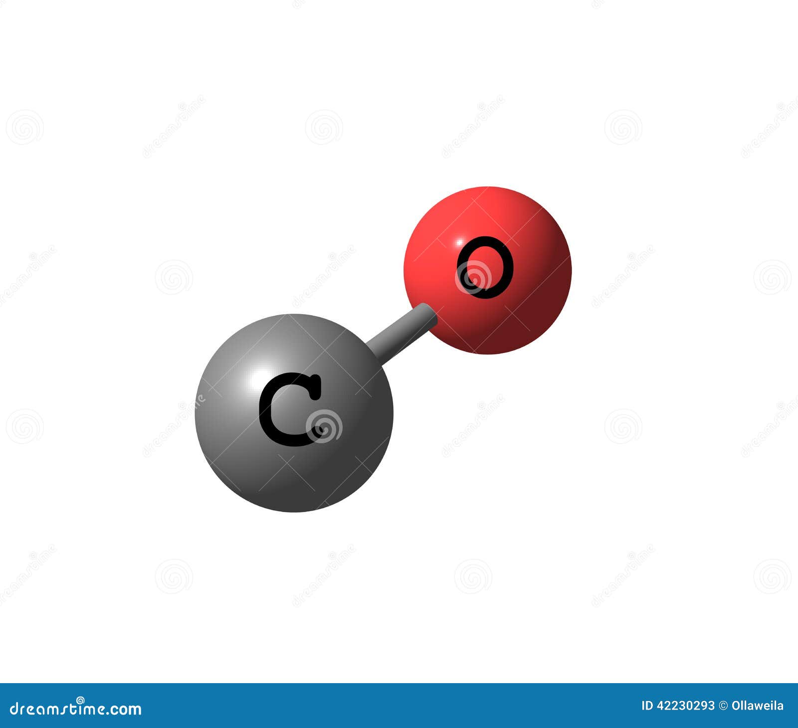 Carbon Monoxide Molecular Structure Isolated on White Stock ...