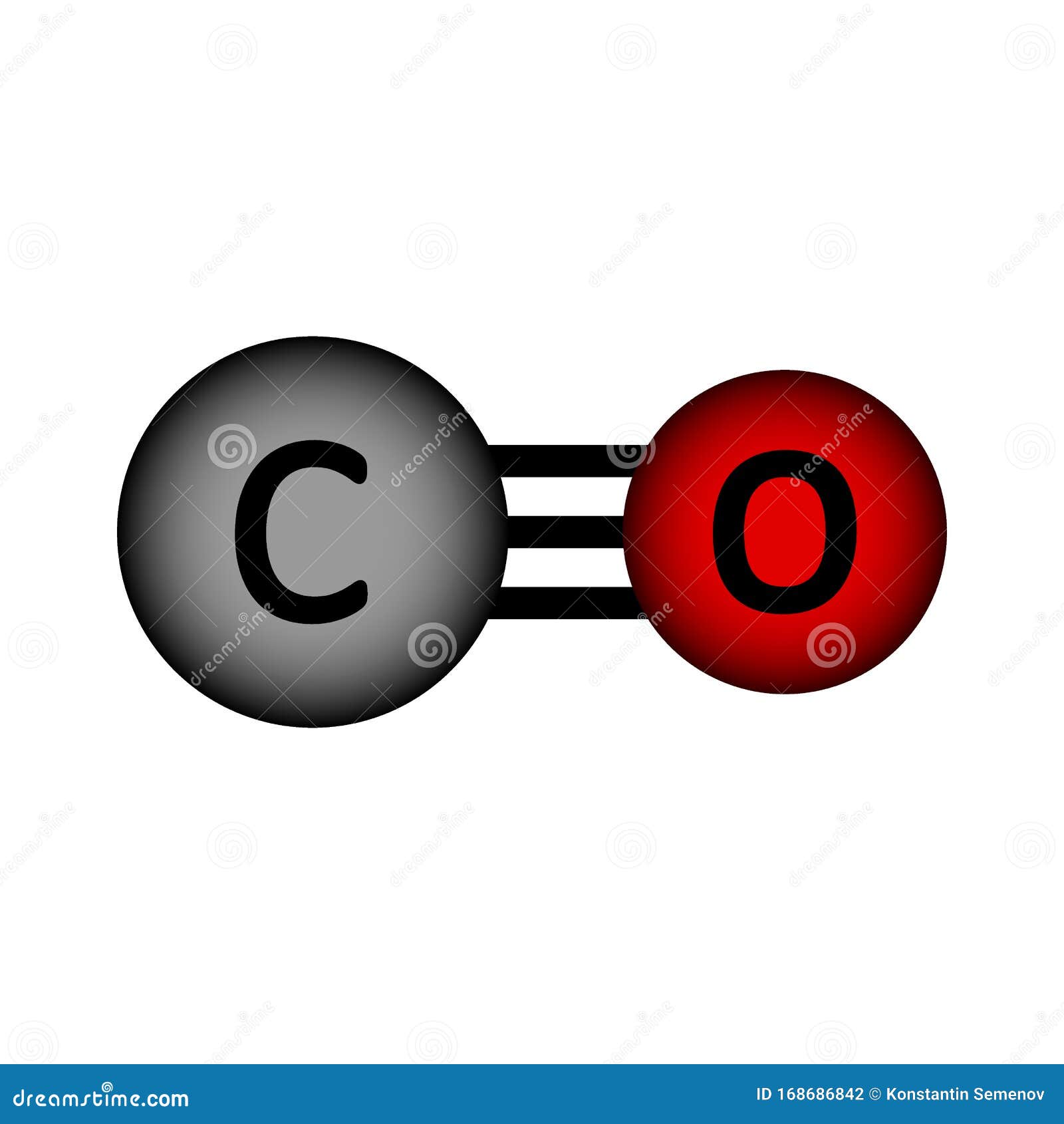 Carbon Monoxide Molecule Icon Stock Illustration - Illustration of ...