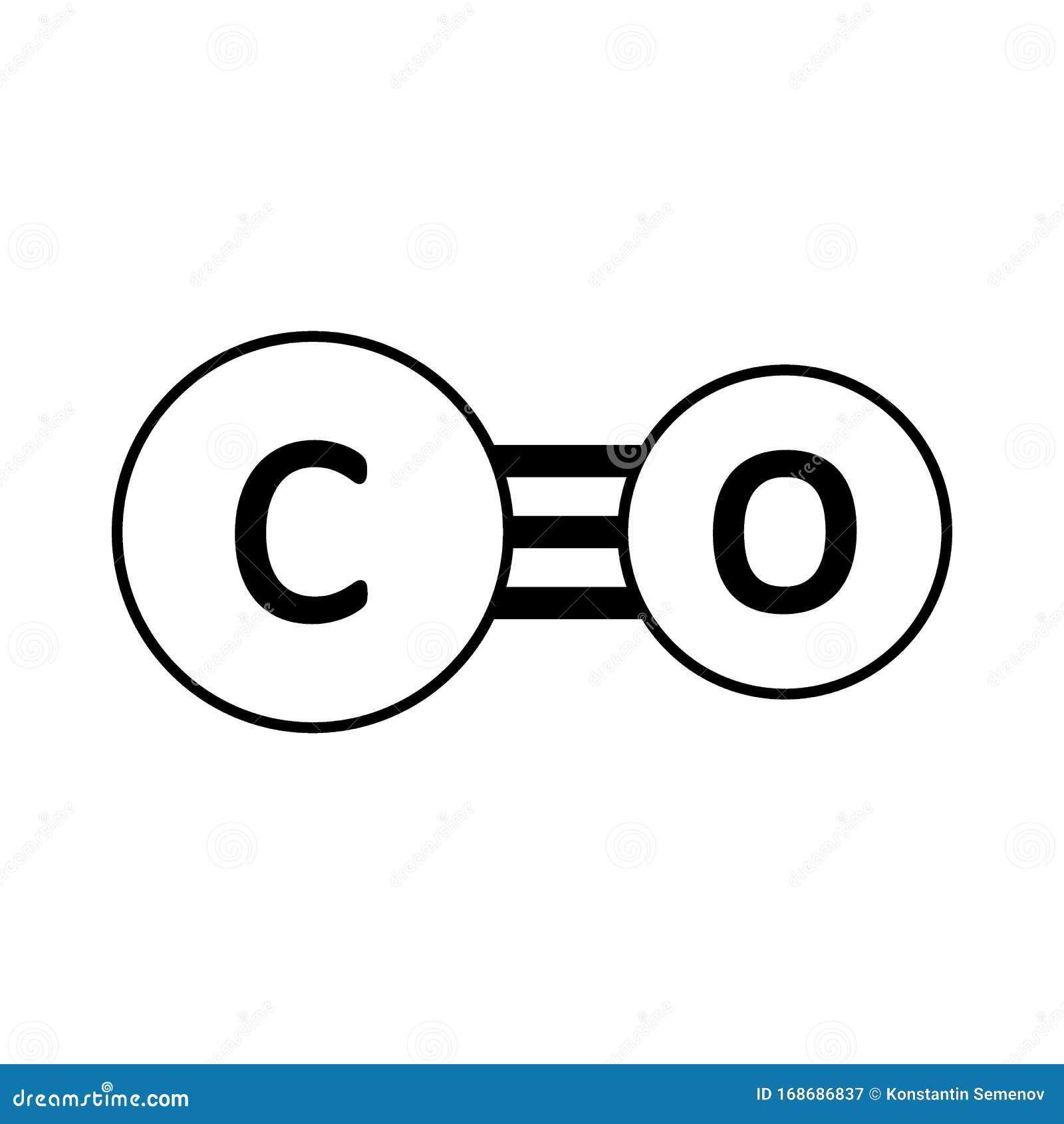 Carbon Monoxide Molecule Icon Stock Illustration - Illustration of ...