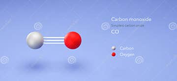 Carbon Monoxide Molecule, Molecular Structures, Simplest Carbon Oxide ...