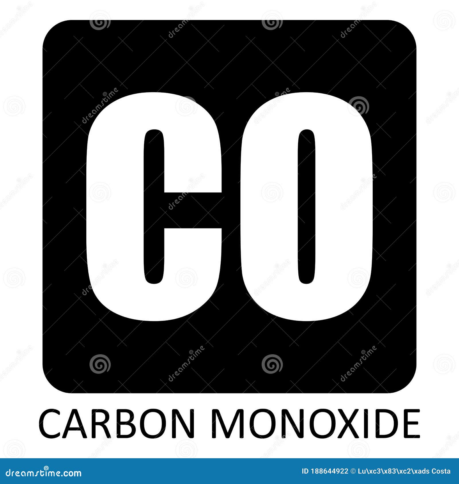 Carbon Monoxide CO Toxic Gas Molecule. Carbon Monoxide Poisoning ...